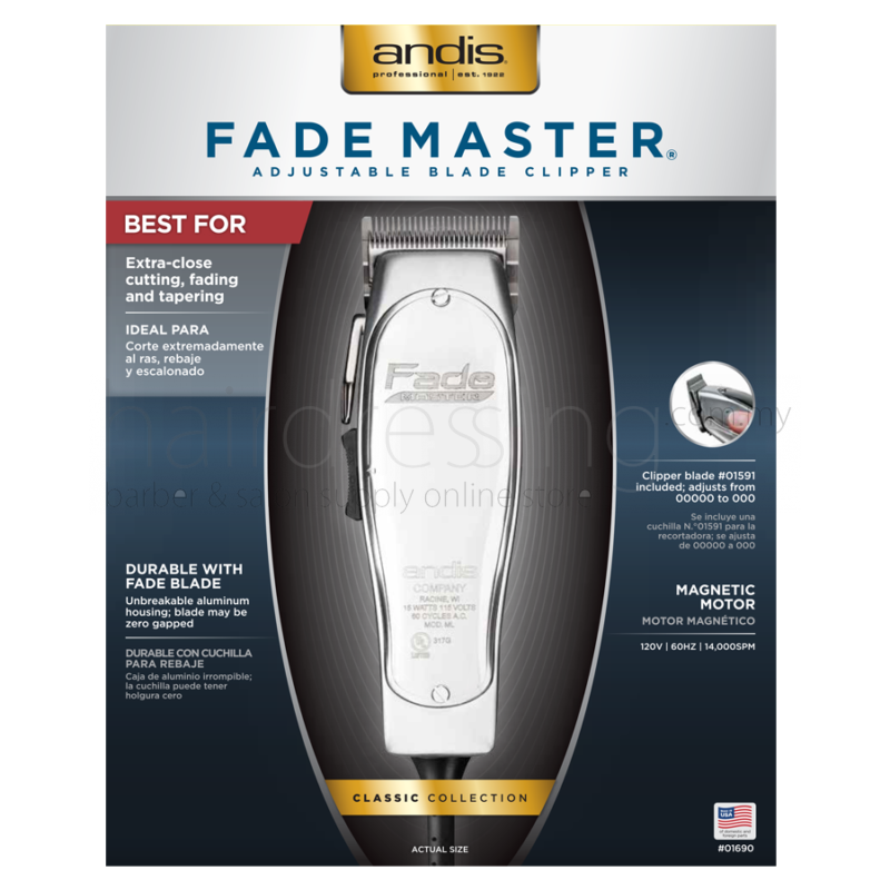 Andis Pro Fade Master Adjustable Hair Clipper #01690 - Headgame Barbergear