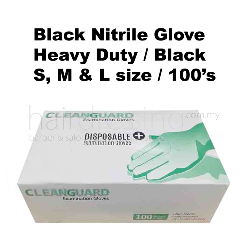 Premium Black Hand Gloves Non-Powdered Nitrile (100's) - Headgame ...