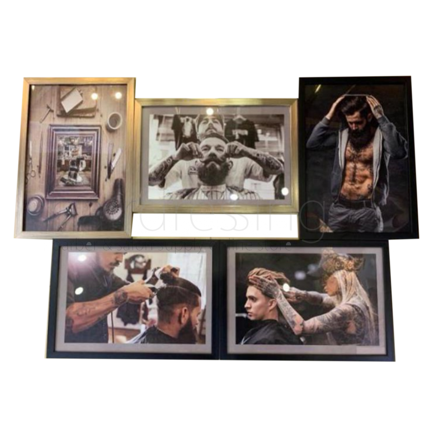 Framed Barber Poster 5 in 1 (K) - Headgame Barbergear