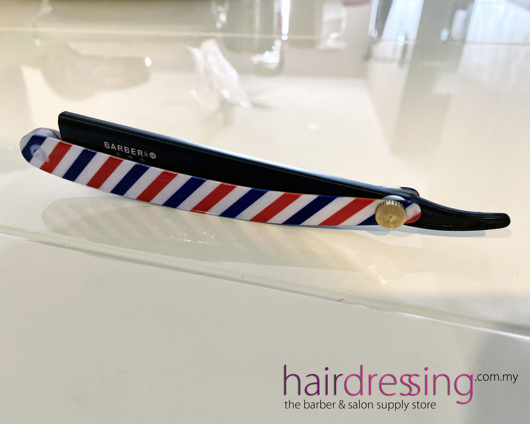 Barber & Co. 5-Star Shaving Razor (Barber Pole Design) - Headgame ...