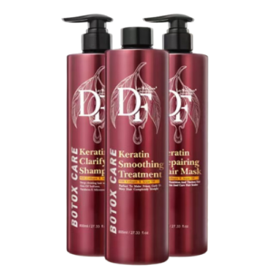 DF Botox Care Keratin Treatment Maroon Set (3x800ml) - Headgame Barbergear