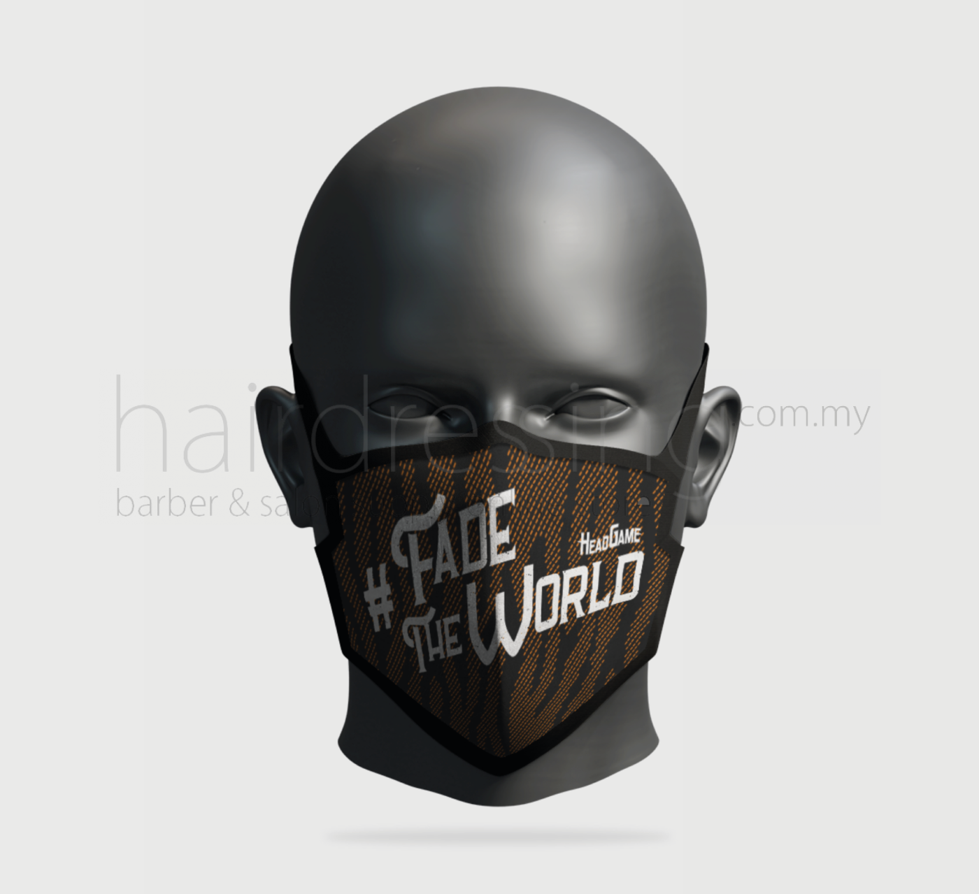 HeadGame Fade The World Face Cotton Mask (3-Layers) - Headgame Barbergear