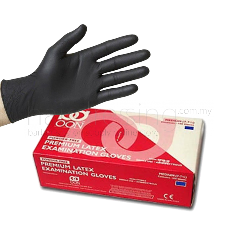 Premium Black Hand Gloves Non-Powdered Nitrile (100's) - Headgame ...