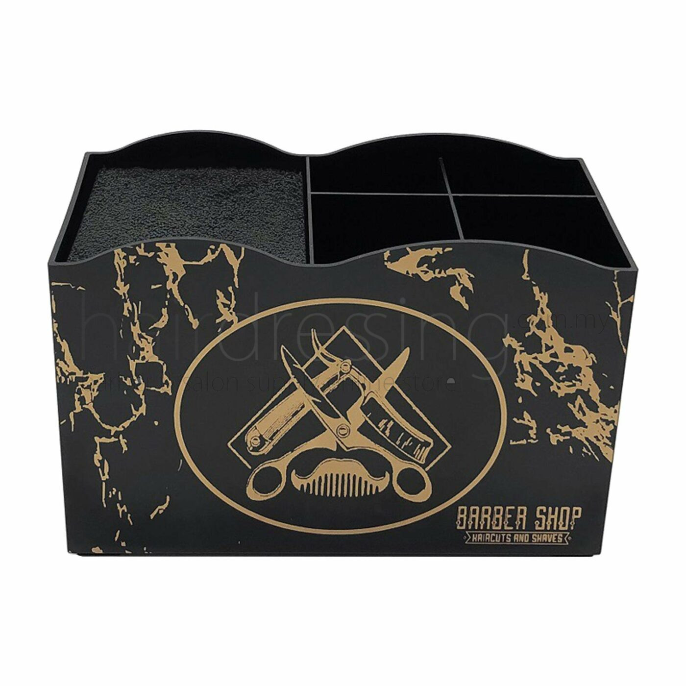 Scissor Holder & Stand ZB405 (Black & Gold) - Headgame Barbergear