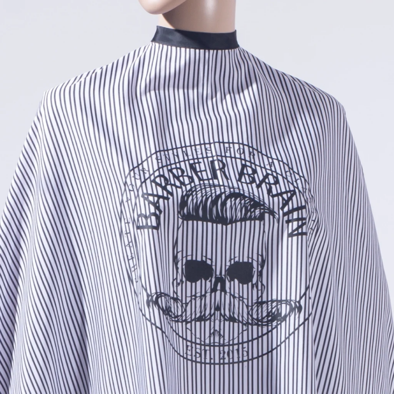 Barber Brain White Striped Cape - Headgame Barbergear