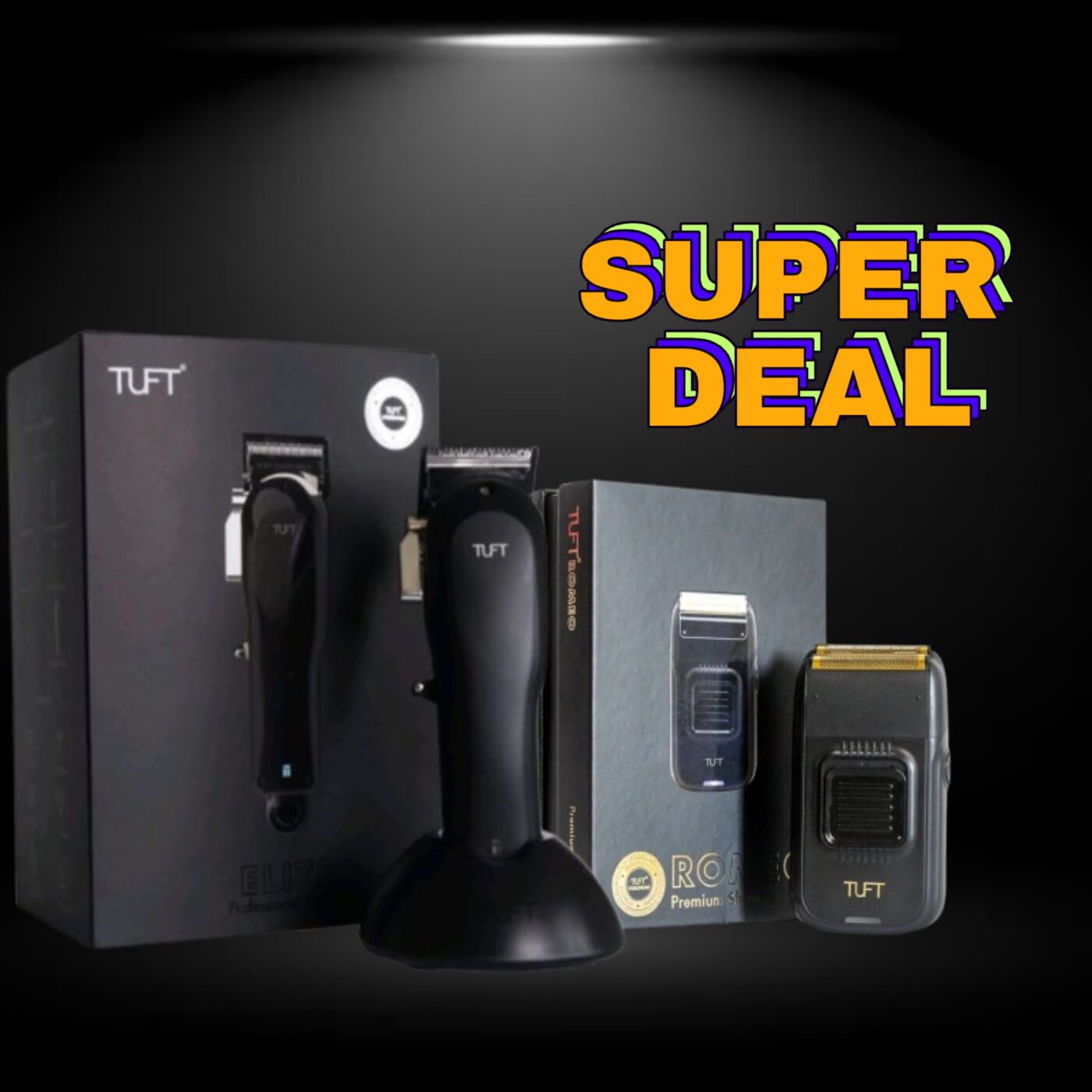 Super Deal TUFT Shaver + Elite Clipper - Headgame Barbergear
