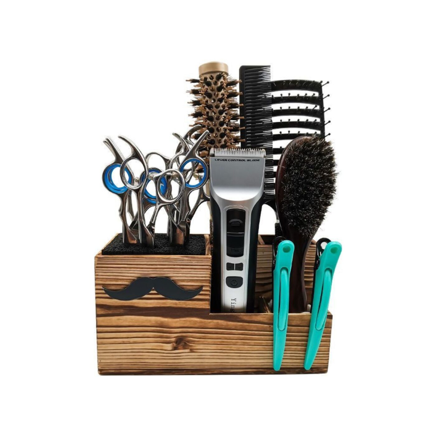 Wooden Scissor Stand & Tool Holder - Headgame Barbergear